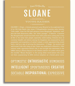 Sloane | Name Art Print – Name Stories