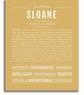 Sloane Personalized Name Meaning Art Prints – Name Stories