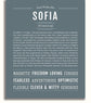 Sofia Personalized Name Meaning Art Prints – Name Stories