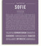 Sofie Personalized Name Meaning Art Prints – Name Stories
