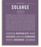 Solange Personalized Name Meaning Art Prints – Name Stories