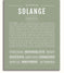 Solange Personalized Name Meaning Art Prints – Name Stories