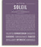 Soleil | Name Art Print – Name Stories