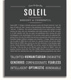 Soleil | Name Art Print – Name Stories