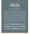 Soleil | Name Art Print – Name Stories