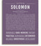 Solomon | Name Art Print – Name Stories