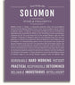 Solomon Personalized Name Meaning Art Prints – Name Stories