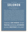 Solomon Personalized Name Meaning Art Prints – Name Stories