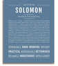 Solomon Personalized Name Meaning Art Prints – Name Stories