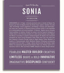 Sonia | Name Art Print – Name Stories