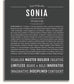 Sonia Personalized Name Meaning Art Prints – Name Stories
