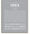 Sonia | Name Art Print – Name Stories