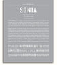 Sonia Personalized Name Meaning Art Prints – Name Stories