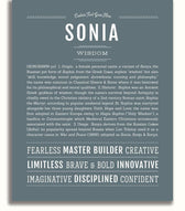 Sonia | Name Art Print – Name Stories