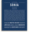 Sonia Personalized Name Meaning Art Prints – Name Stories