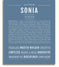 Sonia | Name Art Print – Name Stories