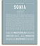 Sonia | Name Art Print – Name Stories