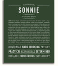 Sonnie Personalized Name Meaning Art Prints – Name Stories