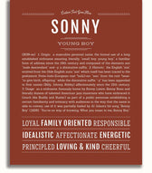 Sonny | Name Art Print – Name Stories