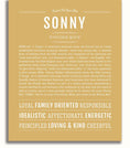 Sonny Personalized Name Meaning Art Prints – Name Stories