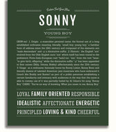 Sonny | Name Art Print – Name Stories