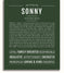 Sonny Personalized Name Meaning Art Prints – Name Stories