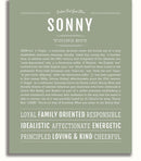 Sonny | Name Art Print – Name Stories