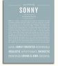 Sonny | Name Art Print – Name Stories