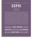 Sophi | Name Art Print – Name Stories