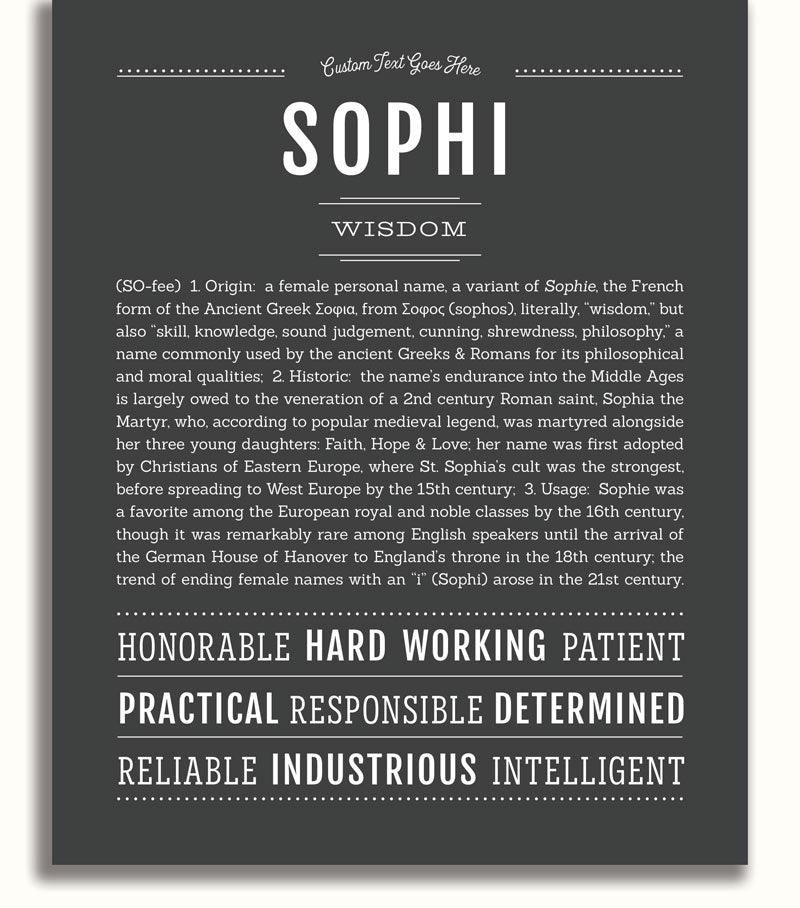 Sophi | Name Art Print – Name Stories