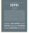 Sophi Personalized Name Meaning Art Prints – Name Stories