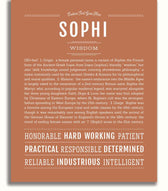 Sophi | Name Art Print – Name Stories