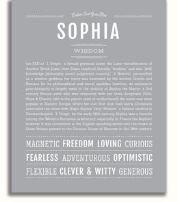 Sophia | Name Art Print – Name Stories