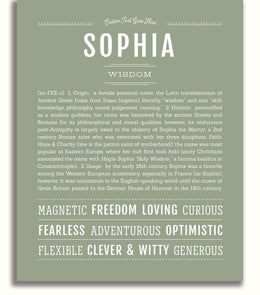 Sophia | Name Art Print – Name Stories