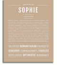 Sophie | Name Art Print – Name Stories