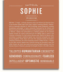 Sophie | Name Art Print – Name Stories
