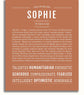 Sophie Personalized Name Meaning Art Prints – Name Stories