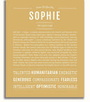 Sophie | Name Art Print – Name Stories