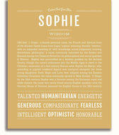 Sophie | Name Art Print – Name Stories