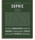 Sophie | Name Art Print – Name Stories