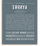 Soraya | Name Art Print – Name Stories
