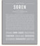 Soren Personalized Name Meaning Art Prints – Name Stories