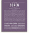 Soren | Name Art Print – Name Stories