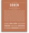 Soren Personalized Name Meaning Art Prints – Name Stories