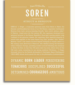 Soren | Name Art Print – Name Stories