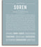 Soren | Name Art Print – Name Stories