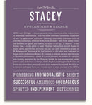 Stacey | Name Art Print – Name Stories