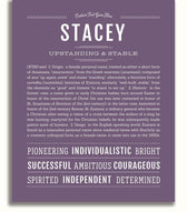 Stacey | Name Art Print – Name Stories