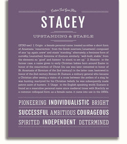 Stacey | Name Art Print – Name Stories