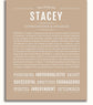 Stacey | Name Art Print – Name Stories